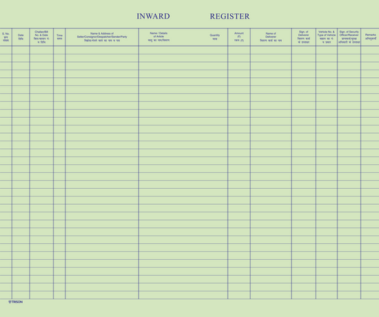 Inward Register – Trison