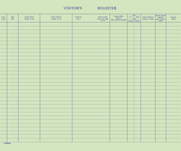 Visitor's Register – Trison